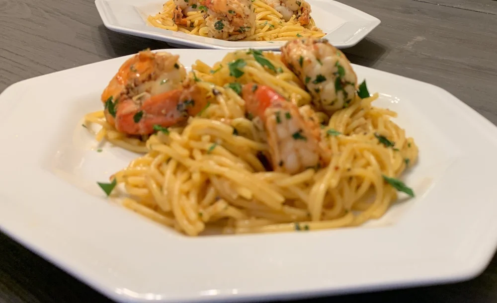 White Wine Lemon Garlic Sauce Shrimp Scampi - 15 Mins Pasta!! — Cooking ...