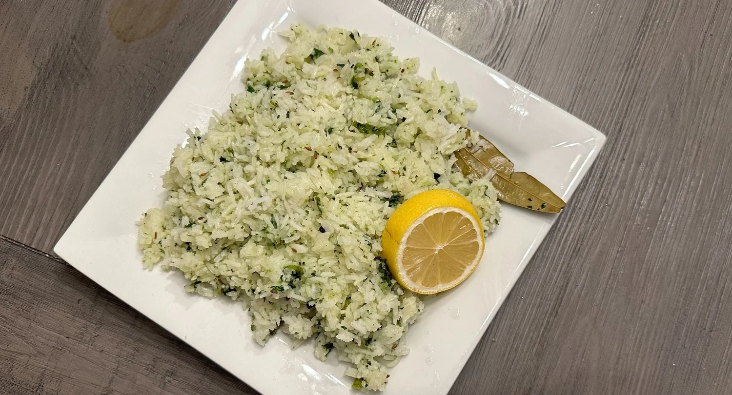 Healthy Indian-Style Cilantro-Lemon Rice | Cilantro-Lemon Rice Pulao ...