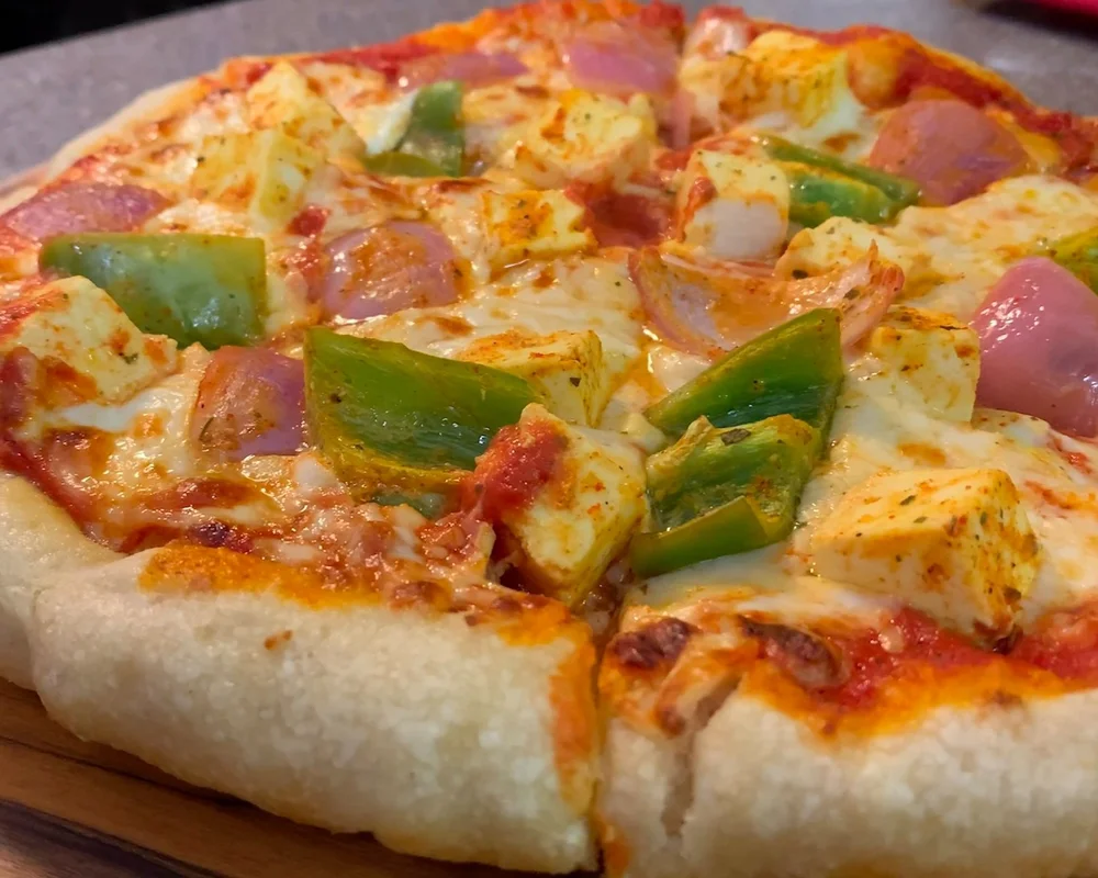 No-Oven Easy Paneer Tikka Pizza Recipe — Cooking with Anadi