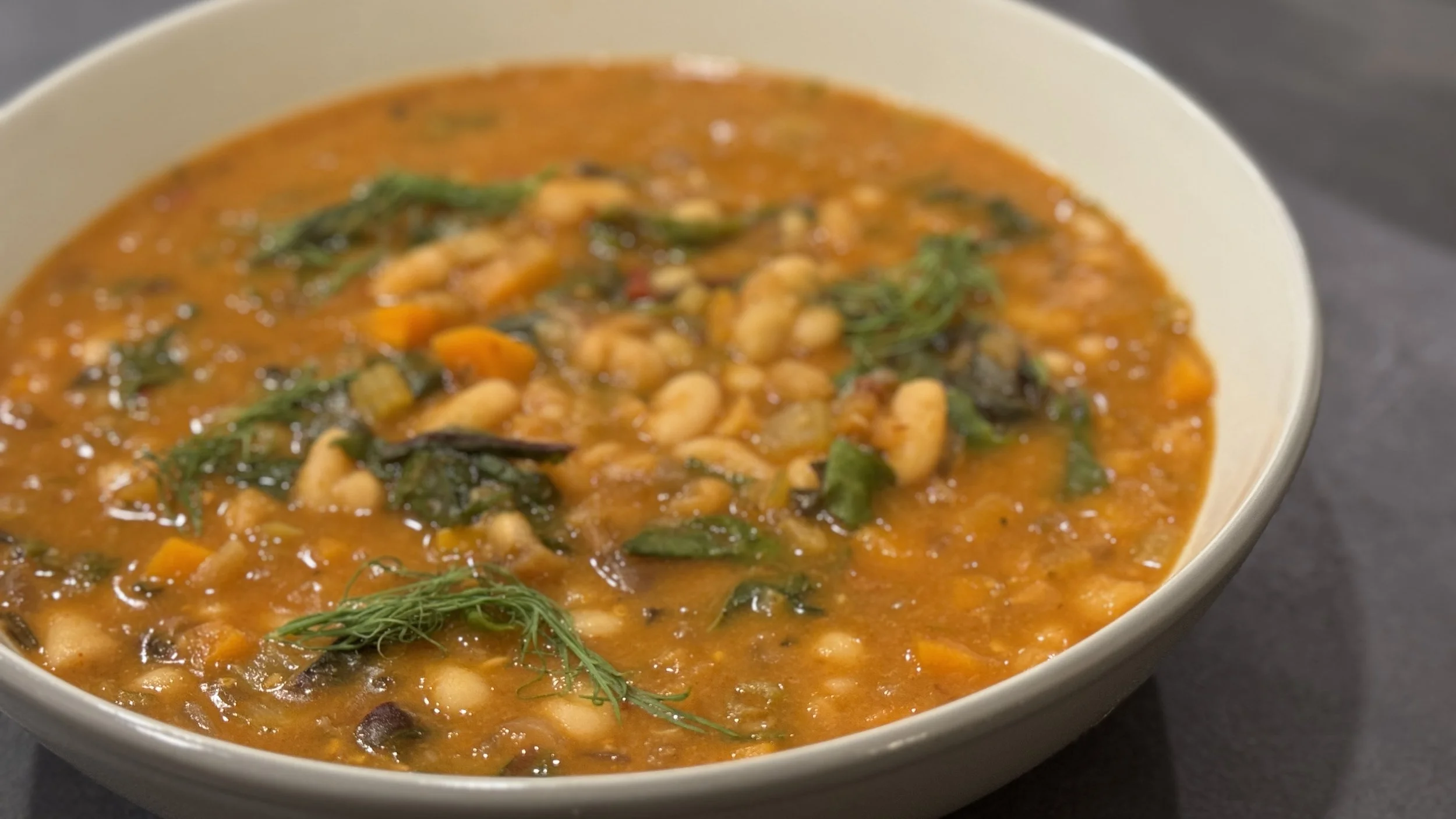 Vegan Mediterranean White Bean Harissa Stew Recipe — Cooking with Anadi