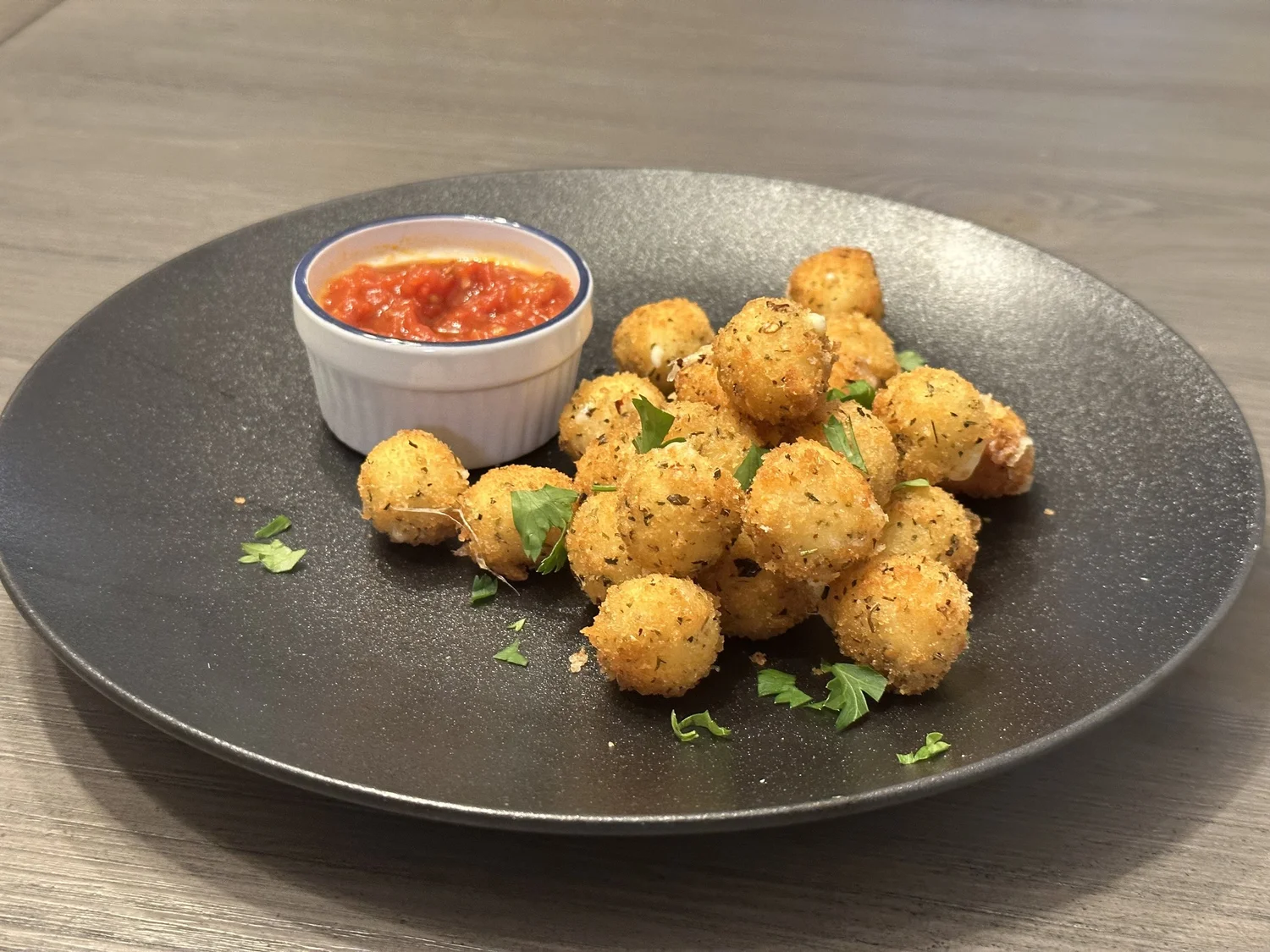 Deep Fried Crispy Mini Mozzarella Balls — Cooking with Anadi