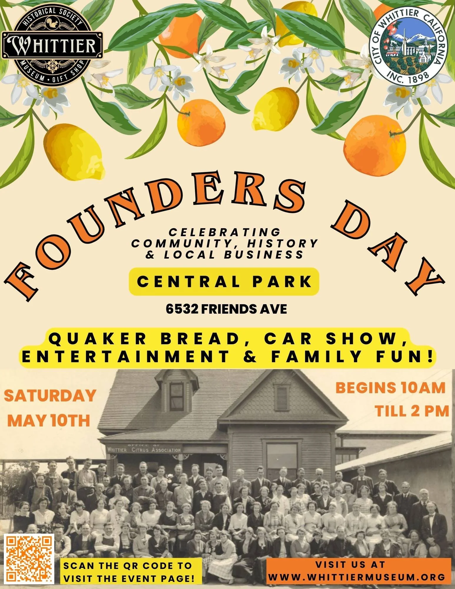 Whittier Founders Day — Whittier Area Audubon Society