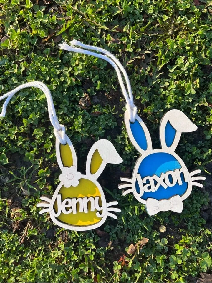 personalised easter bunny basket