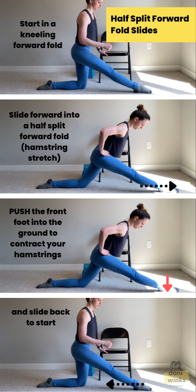 Work Your Active Split Flexibility with Front Split Slides — Dani Winks ...