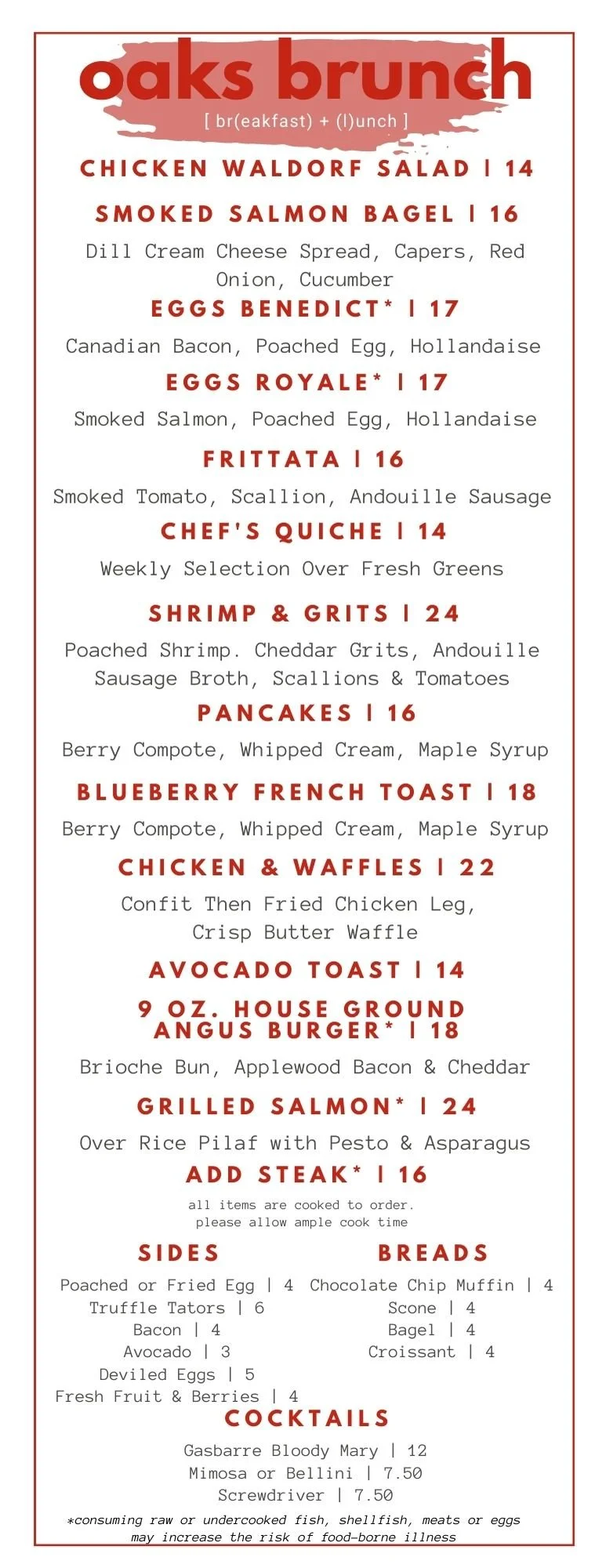 Sunday Brunch — The Oaks