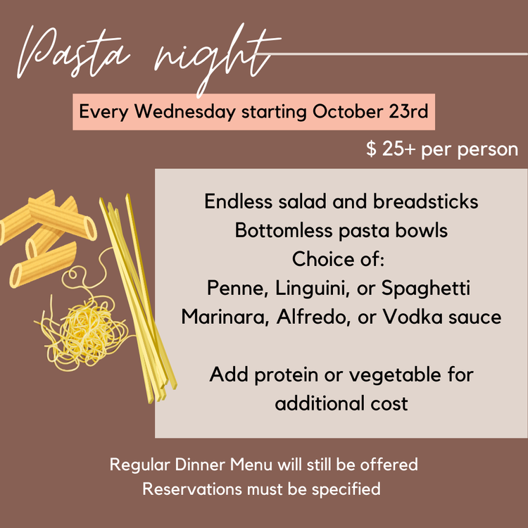 Family Style Pasta Night — The Oaks