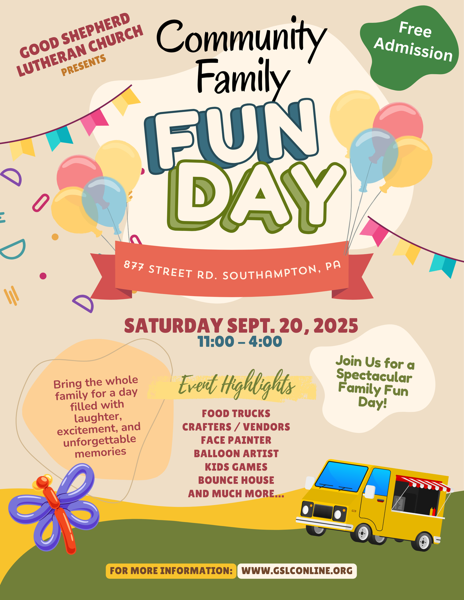 GSLC Community Family Fun Day — Good Shepherd Lutheran Church