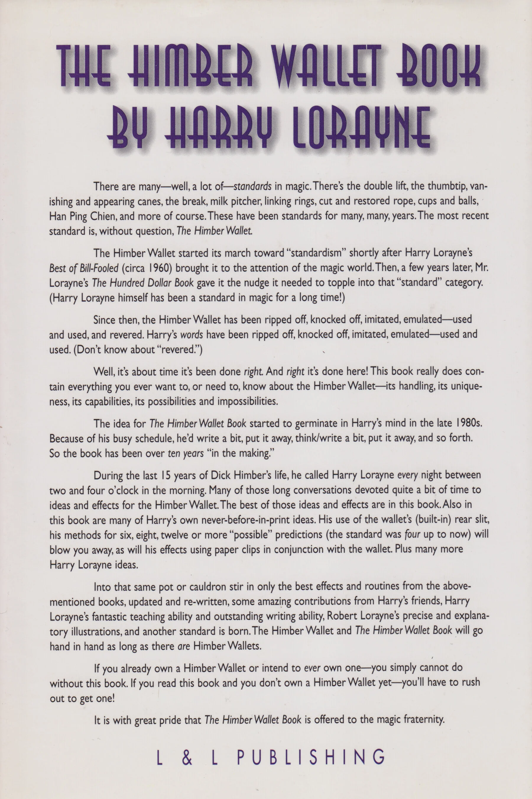 Harry Lorayne Magic Books — Harry Lorayne's Official Magic & Memory Website