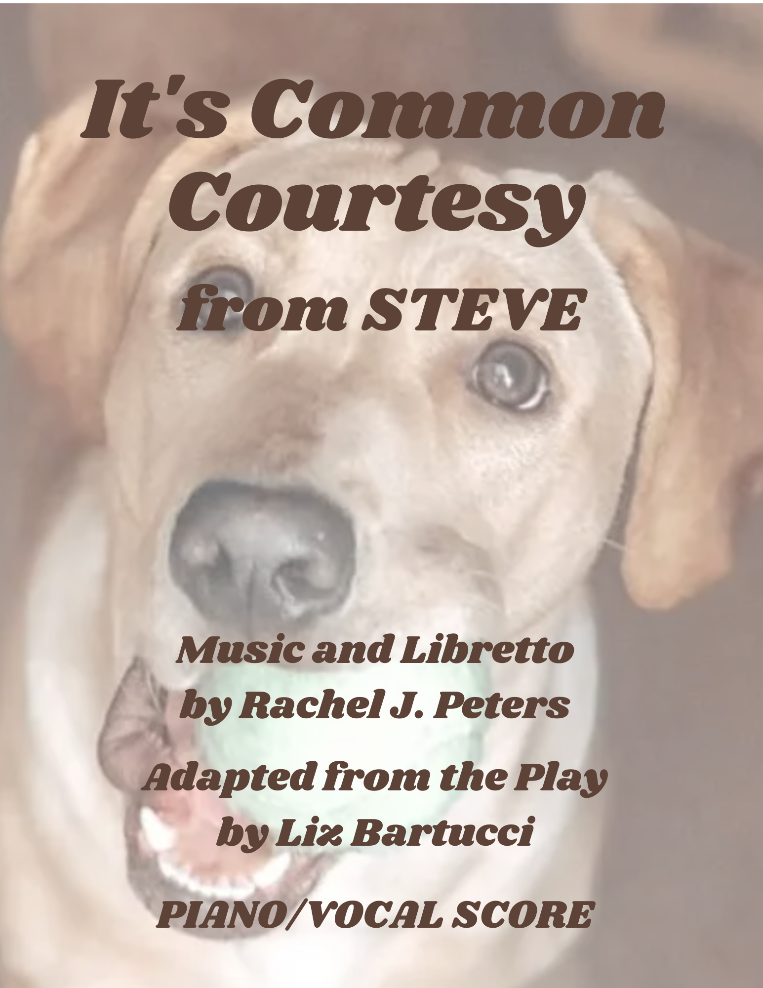 Remember the Pit Bull — RACHEL J. PETERS | Composer/Librettist
