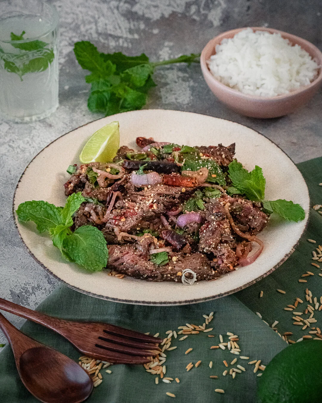 Nam Tok Neua | Thai Waterfall Grilled Beef Salad — The Spice Odyssey