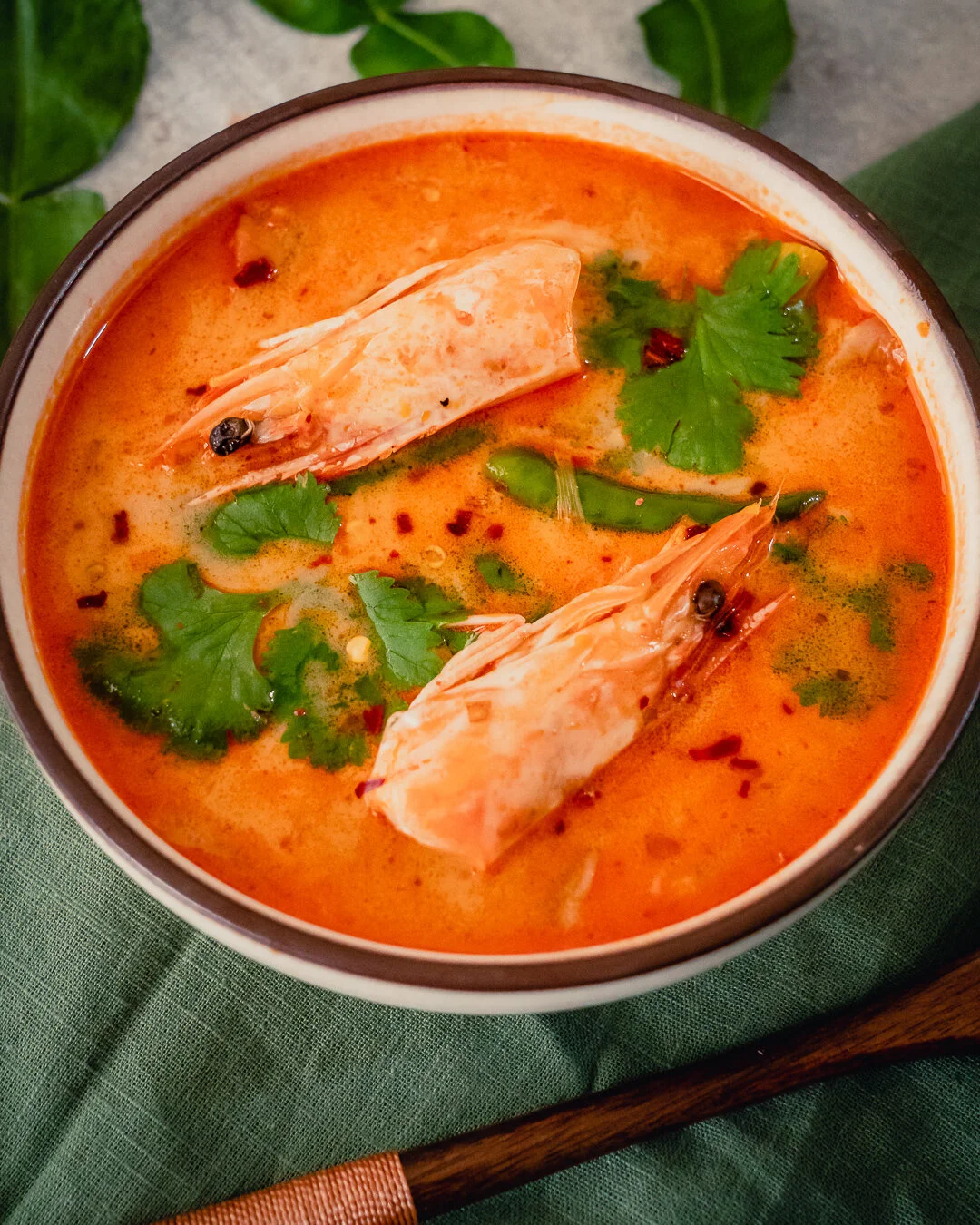 Tom Yum Goong Nam Khon | Thai Soup | Creamy Hot & Sour Soup with Shrimp ...