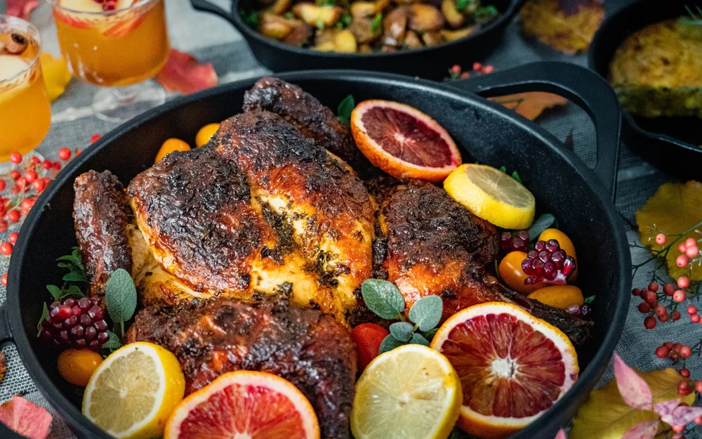 Thanksgiving Feast | Perfect Roast Chicken | Buttermilk Brined ...