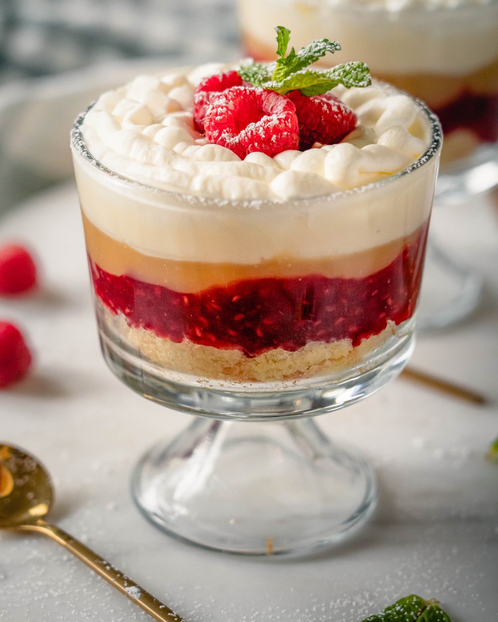 Classic English Trifle | White Chocolate, Raspberry & Lemon Curd | A ...