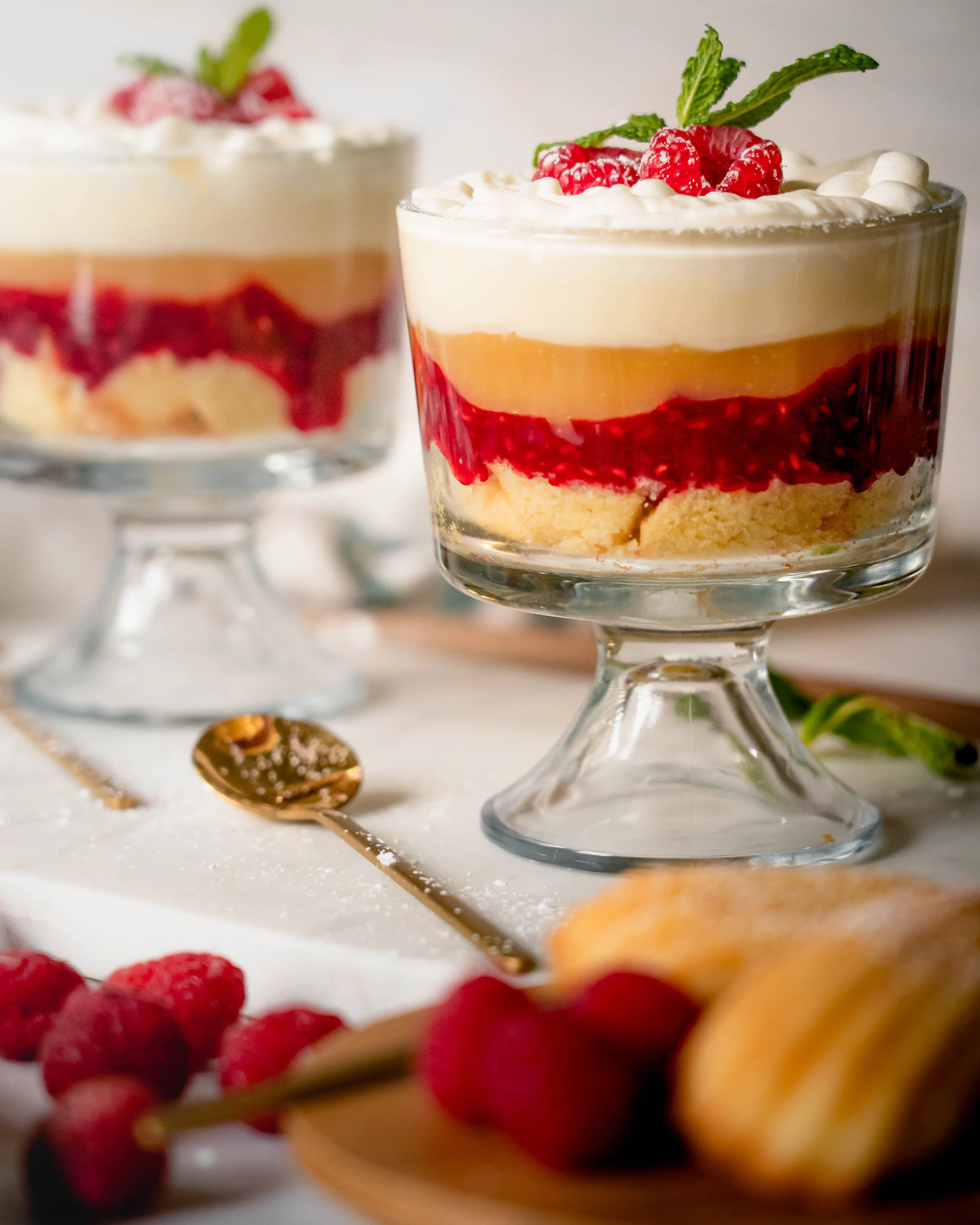 Classic English Trifle | White Chocolate, Raspberry & Lemon Curd | A ...