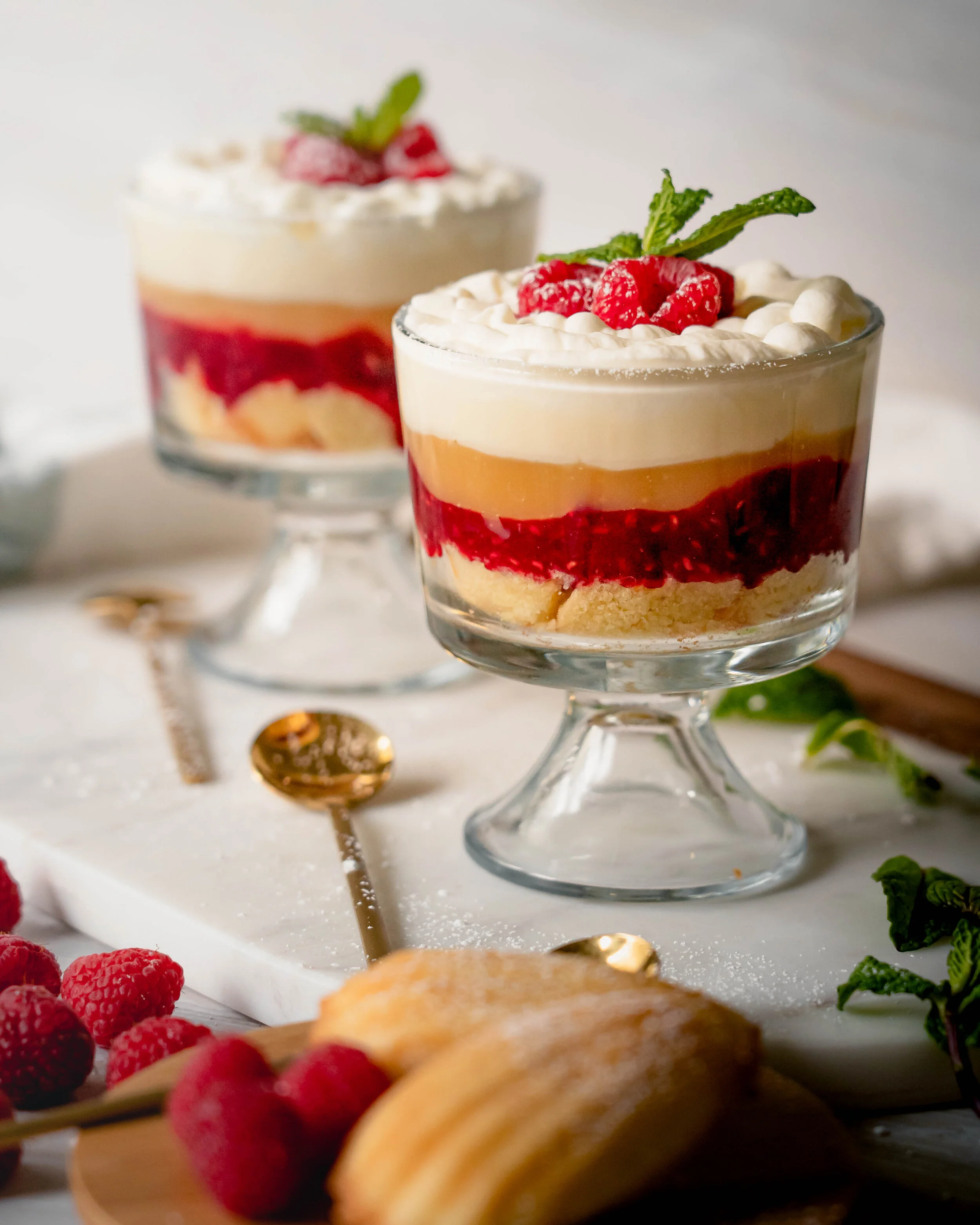 Classic English Trifle | White Chocolate, Raspberry & Lemon Curd | A ...