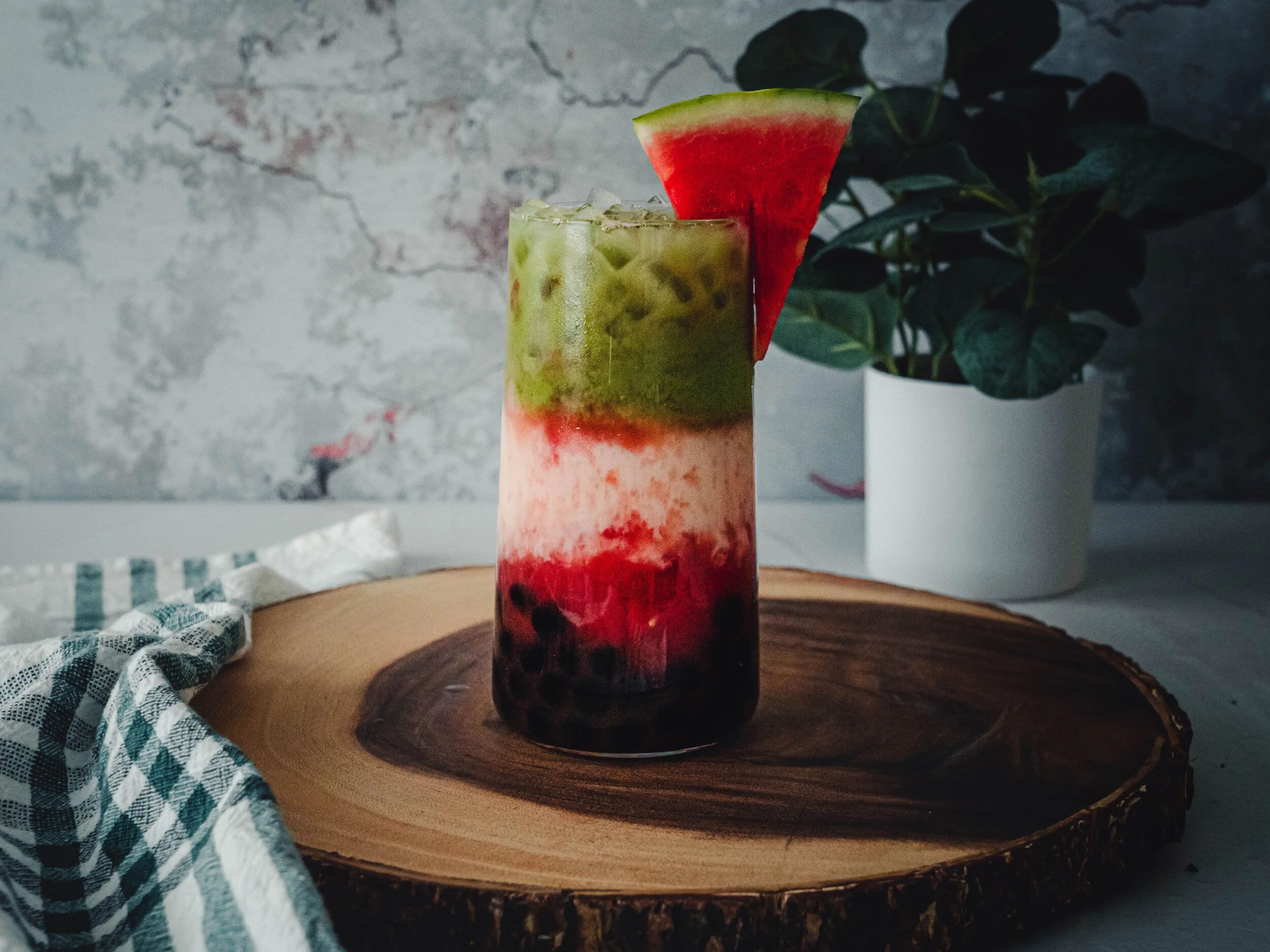 Watermelon Matcha Boba — The Spice Odyssey