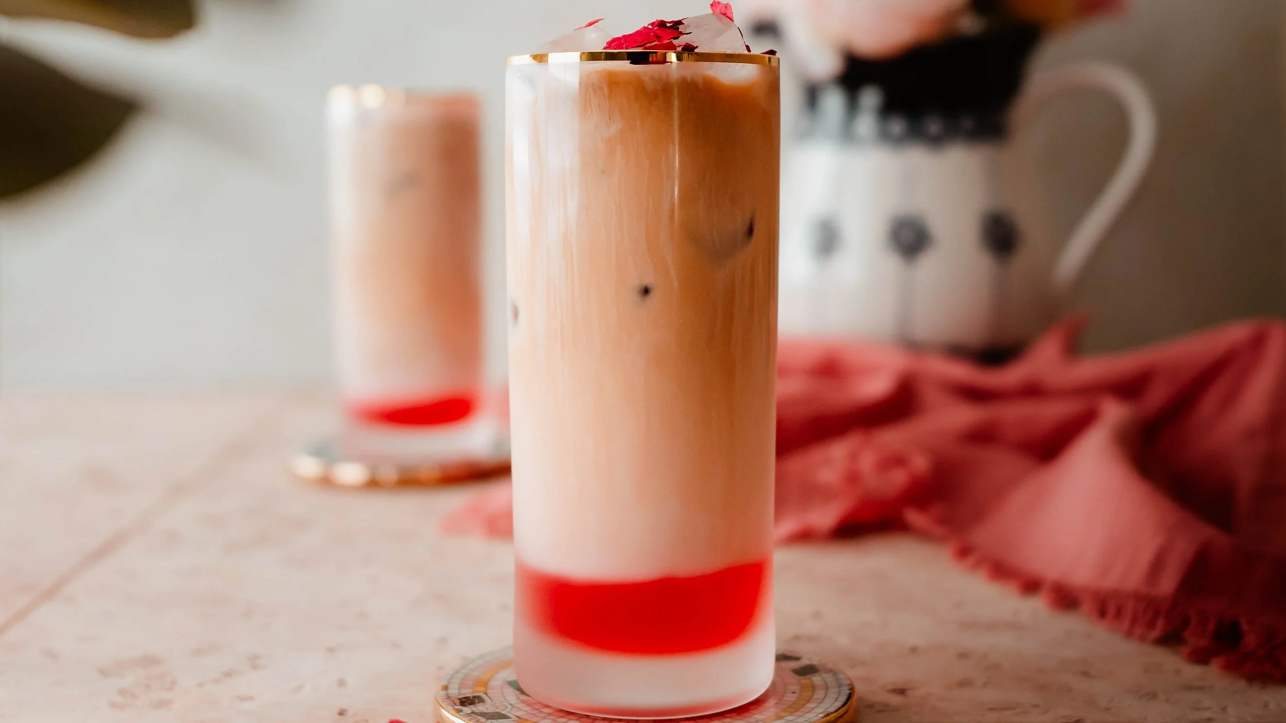 Iced Coffee Rosé | Rooh Afza Iced Latte | Ramadan Recipes — The Spice ...