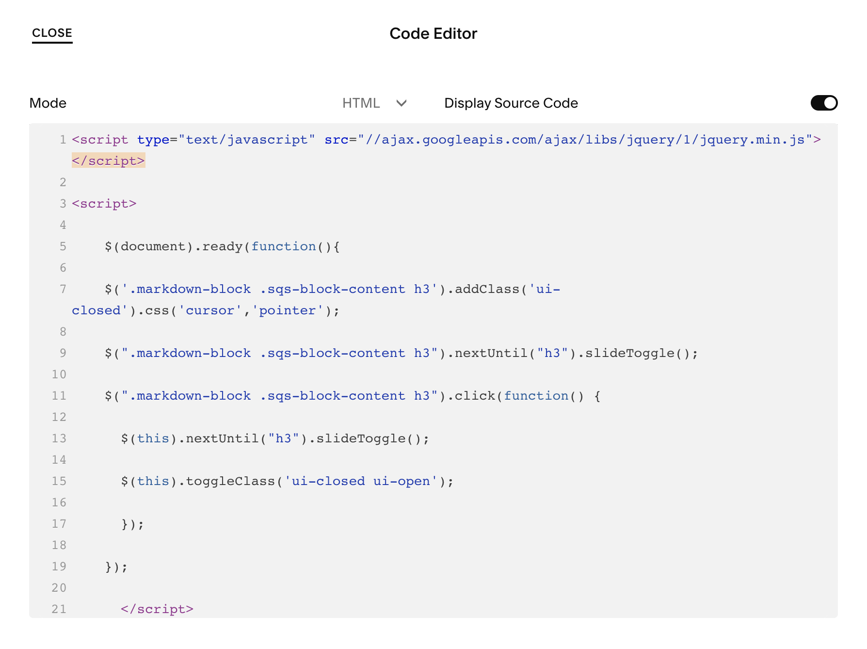 2 Ways to Add a Dropdown Accordion to Your Squarespace Website — Selah Creative Co.