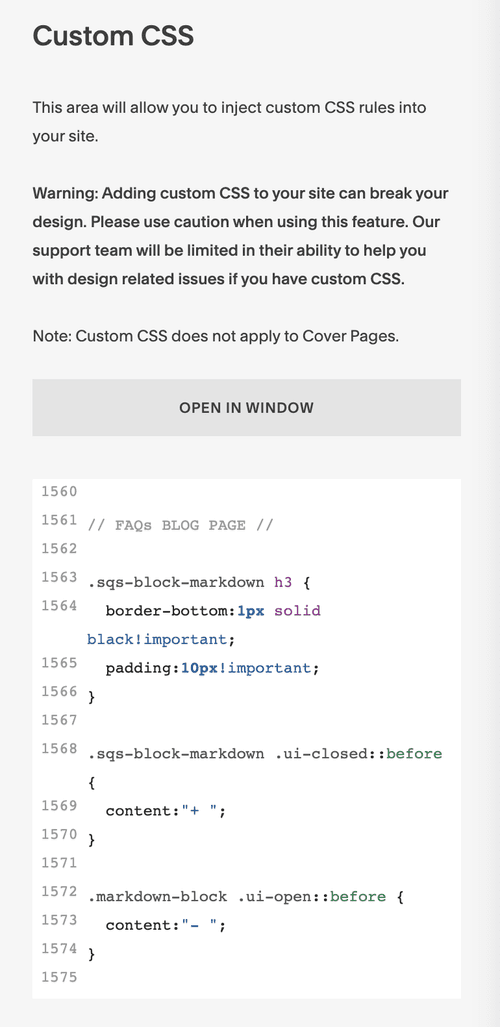 2 Ways to Add a Dropdown Accordion to Your Squarespace Website — Selah Creative Co.