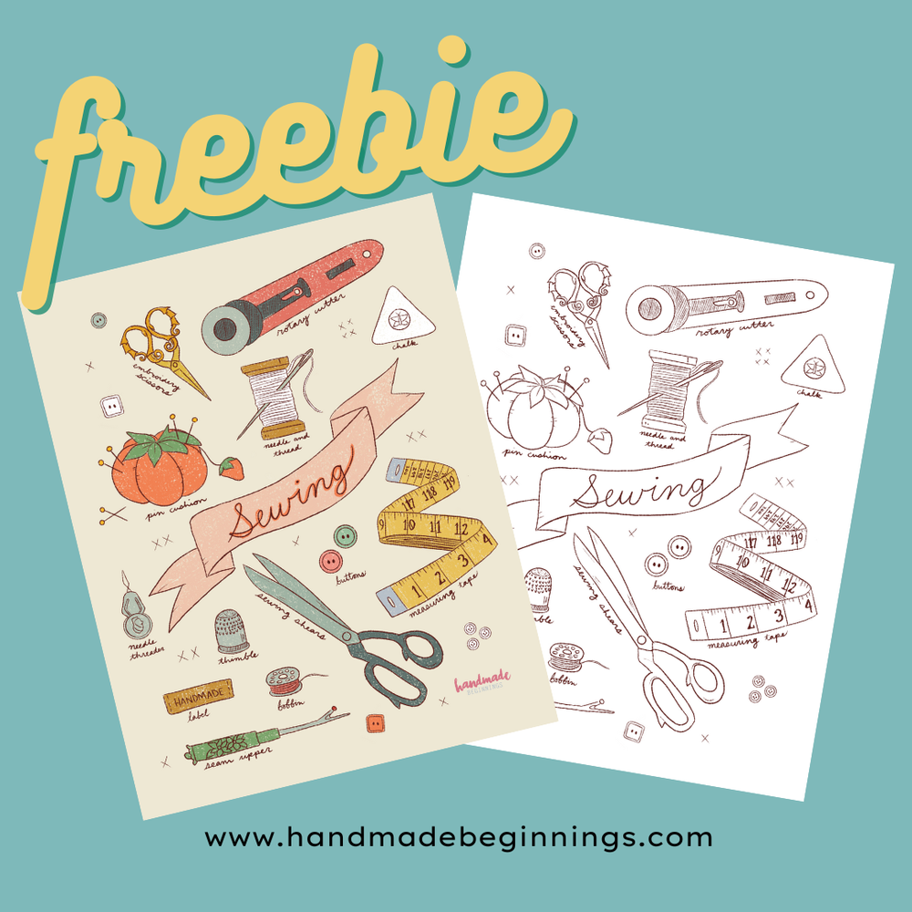 Setting up Your Sewing Area + FREE SEWING POSTER — Handmade Beginnings
