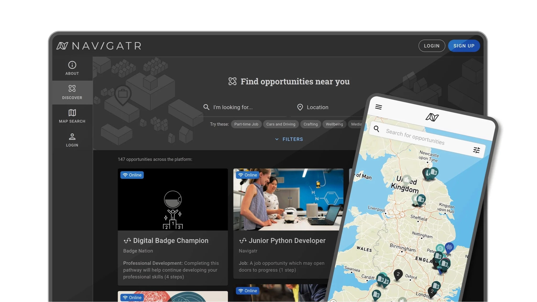 UK hosted digital badge pathways for local authorities and LEPs — Navigatr