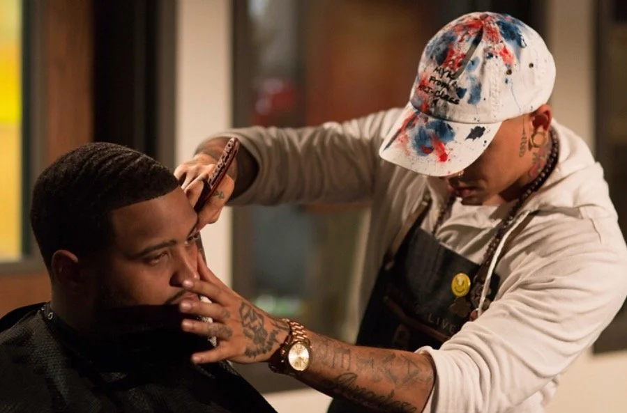 Grayscale Barber Lounge