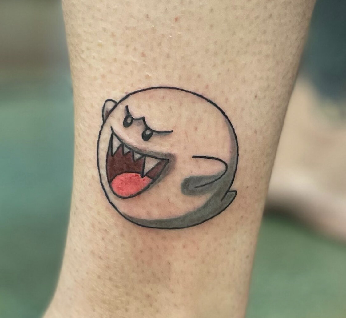 Boo From Mario Tattoo