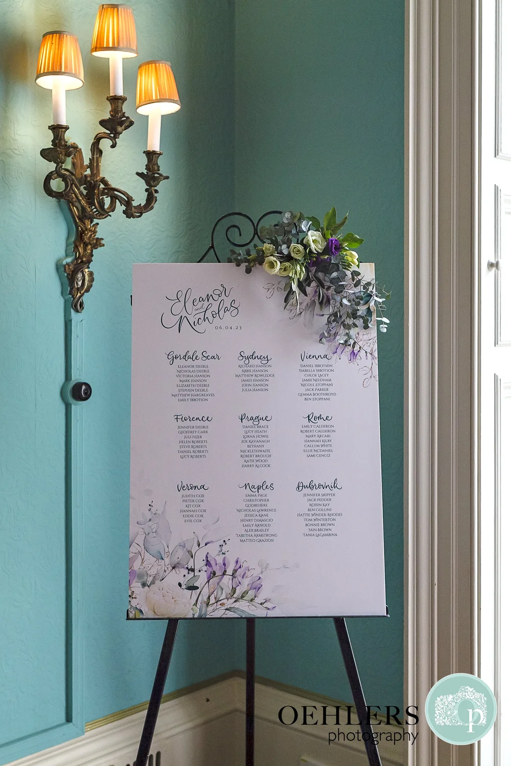 Wedding table plans, mirror table plans, calligraphy — Inviting Writing