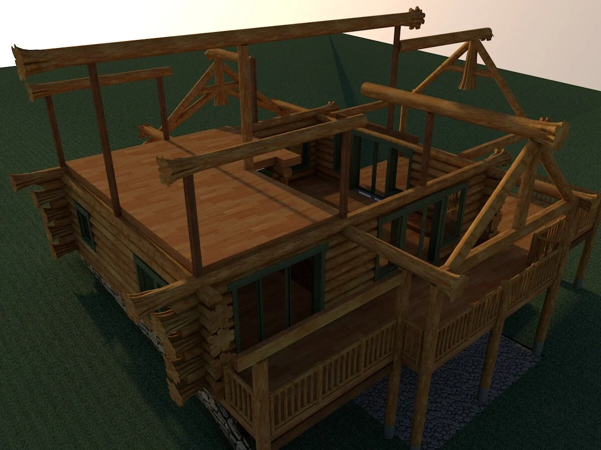 Life Cabin Plan A-18 — Log Homes Canada