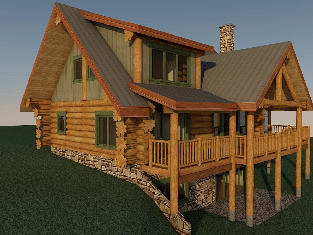 Life Cabin Plan A-18 — Log Homes Canada
