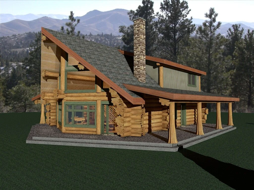 Log Living Plan A-19 — Log Homes Canada