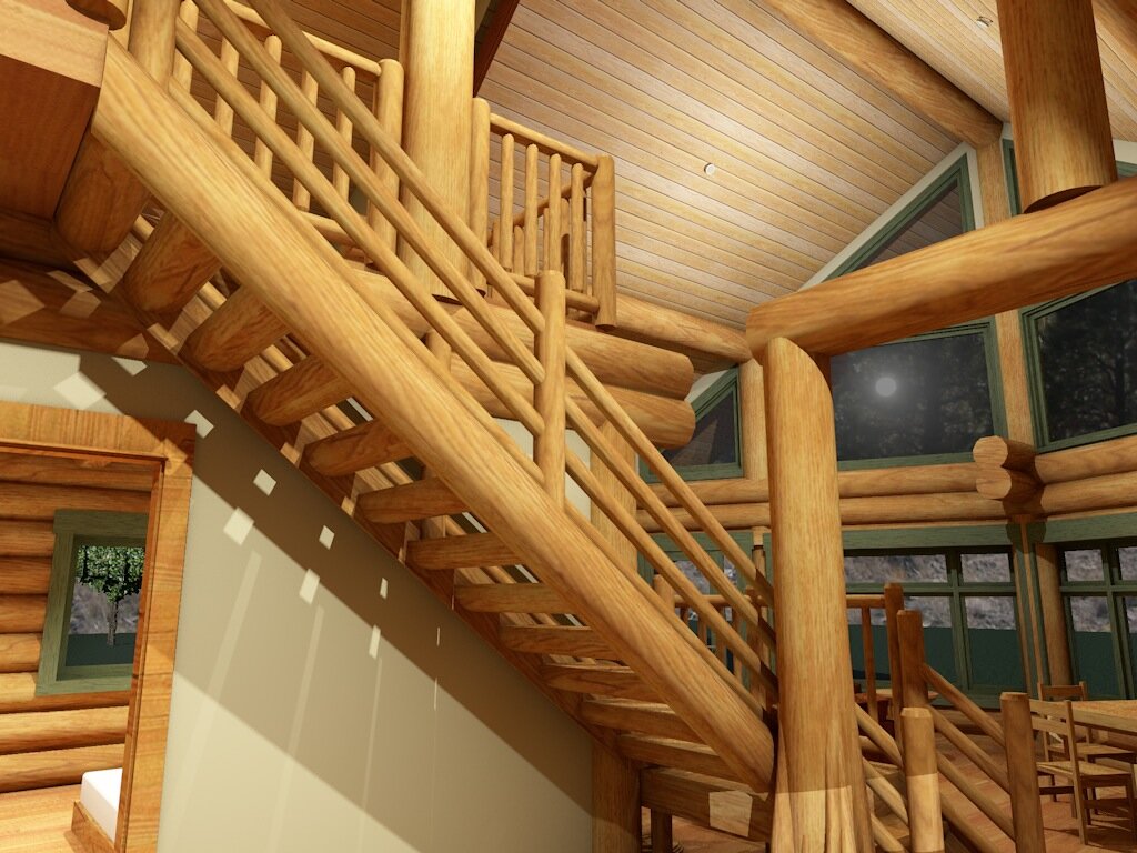Log Living Plan A-19 — Log Homes Canada