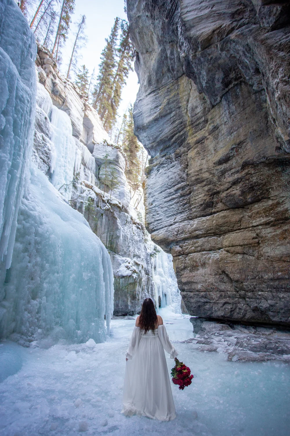 Wedding Portrait Project Maligne Canyon — MEGAN POSEIN PHOTOGRAPHY