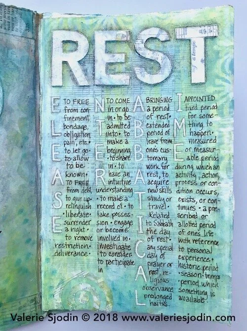 An Acronym for Rest in my Visual Journal — Valerie Sjodin