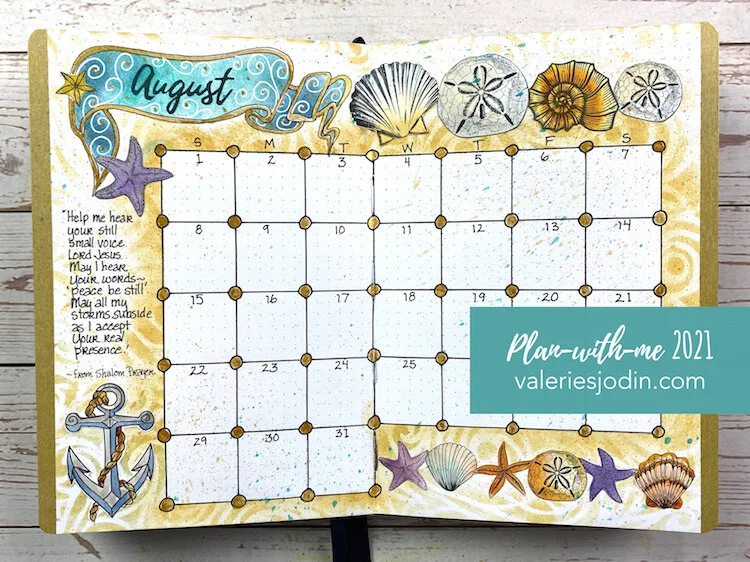 August FREE Tutorials! 2021 Plan with me set-up — Valerie Sjodin