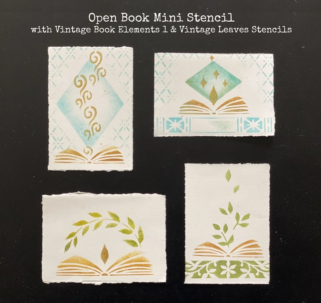 NEW Vintage Book Stencil Collection — Valerie Sjodin