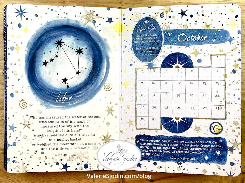 Libra Constellation - October planner journal — Valerie Sjodin
