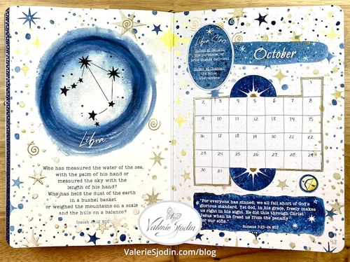 Libra Constellation - October planner journal — Valerie Sjodin