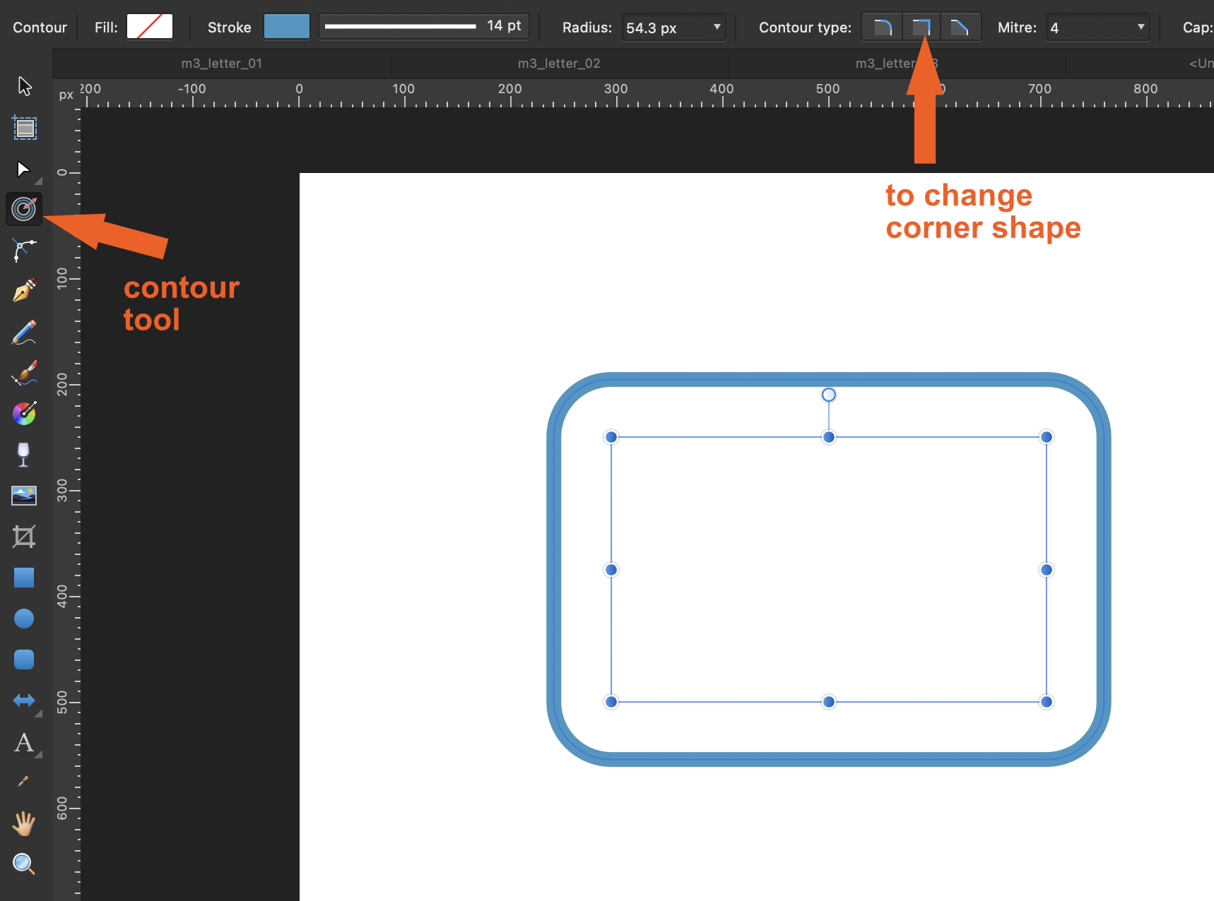 Using the Contour Tool in Affinity Designer to Create Offset Strokes ...