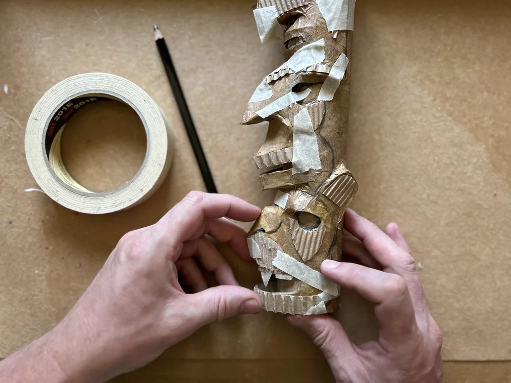 Cardboard Tube Totem Pole — Darrell Wakelam