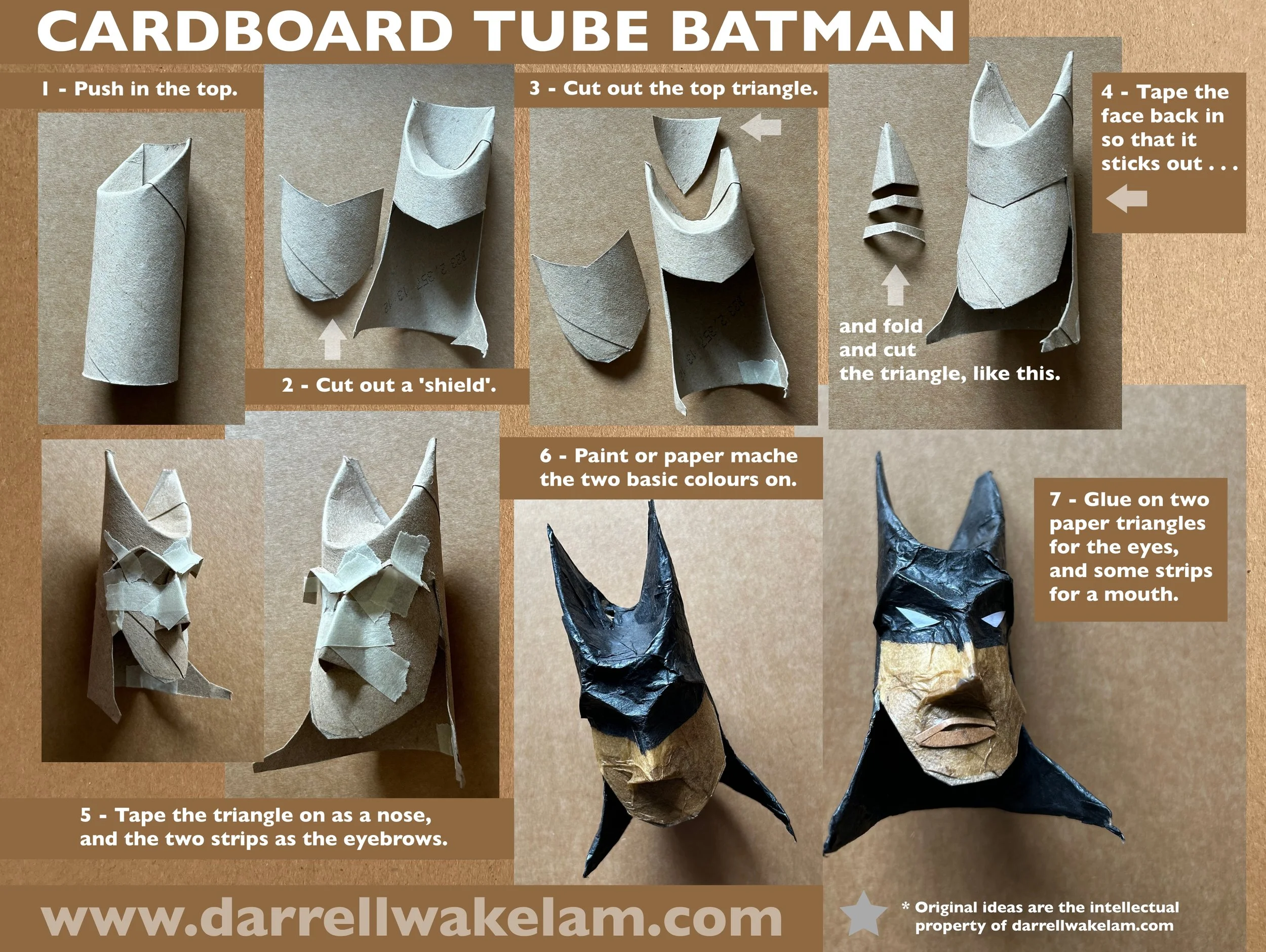 Cardboard Tube Batman — Darrell Wakelam