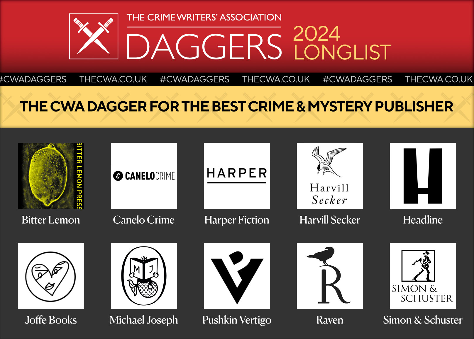 THE CWA 2024 DAGGERS: JOFFE BOOKS LONGLISTED FOR BEST CRIME & MYSTERY ...