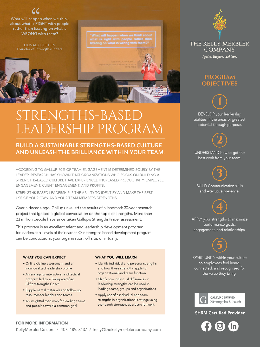 Strengths-Based Flyer — THE KELLY MERBLER COMPANY