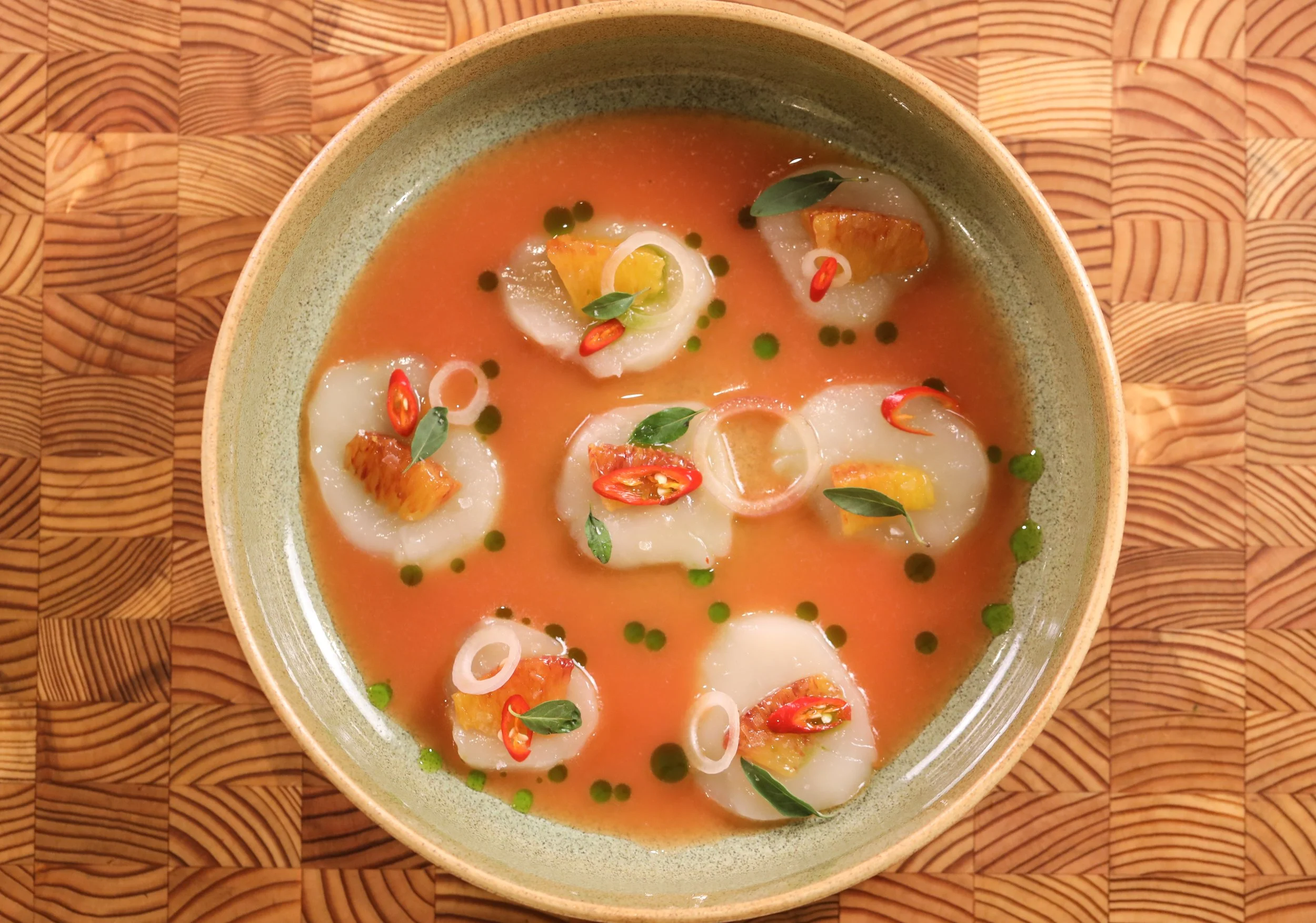 Blood Orange Scallop Crudo — Plated by Liz