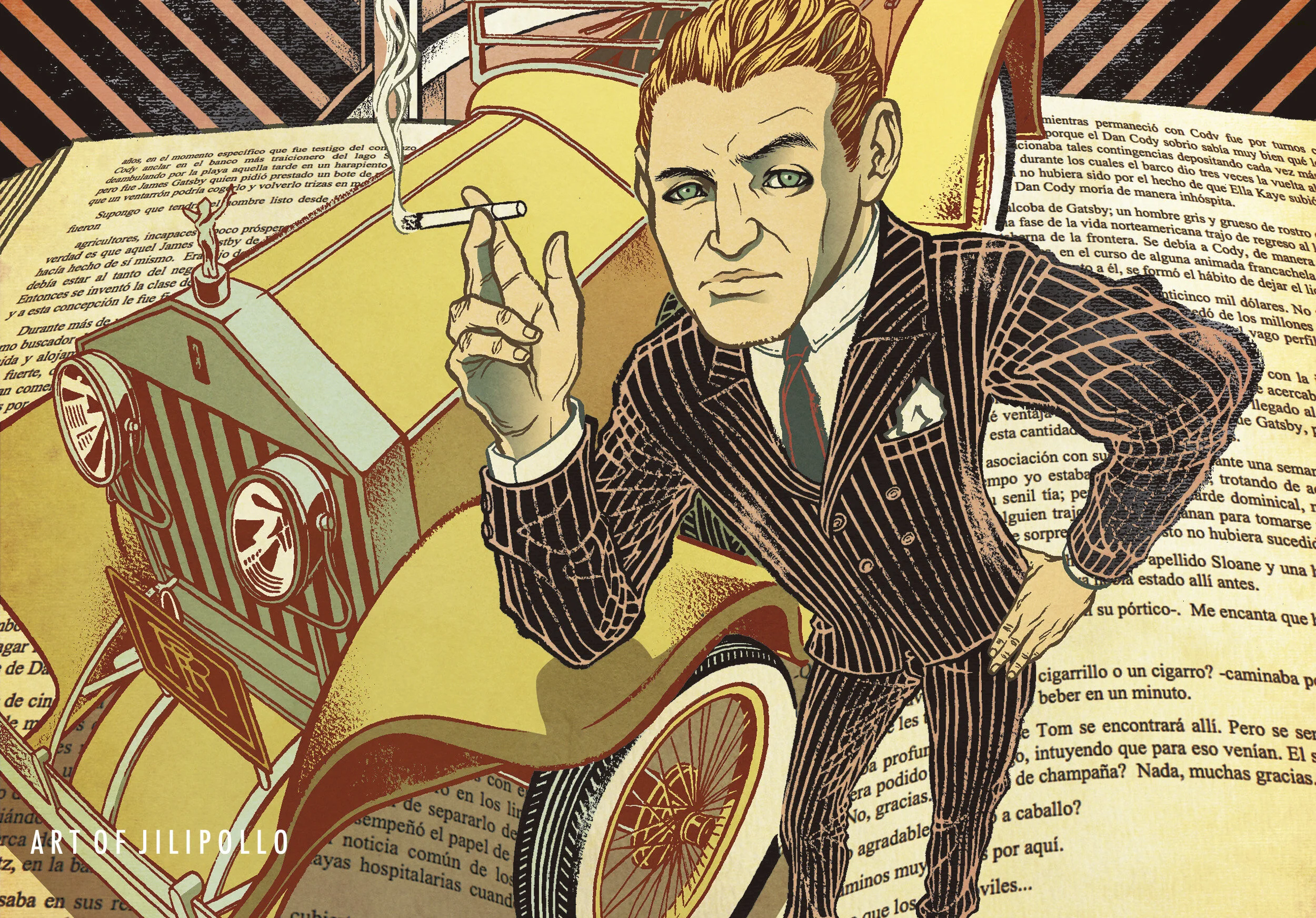 Great Gatsby Car Drawing