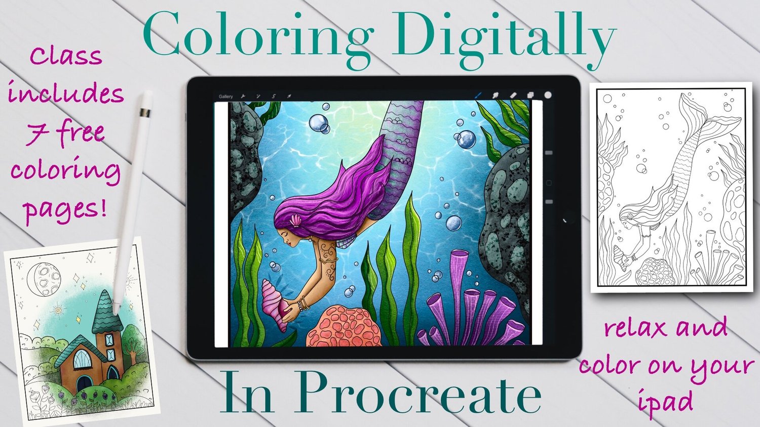 Procreate Coloring Pages And How to Color Digitally On Your iPad — The ...