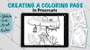 Create A Coloring Page in Procreate — The Swimming Owl