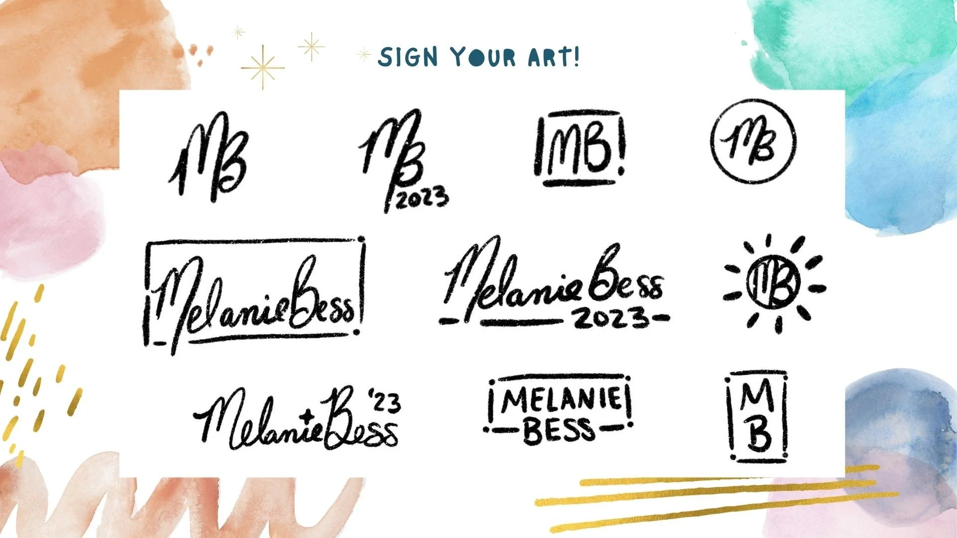 Sign Your Artwork Like A PRO! — The Swimming Owl
