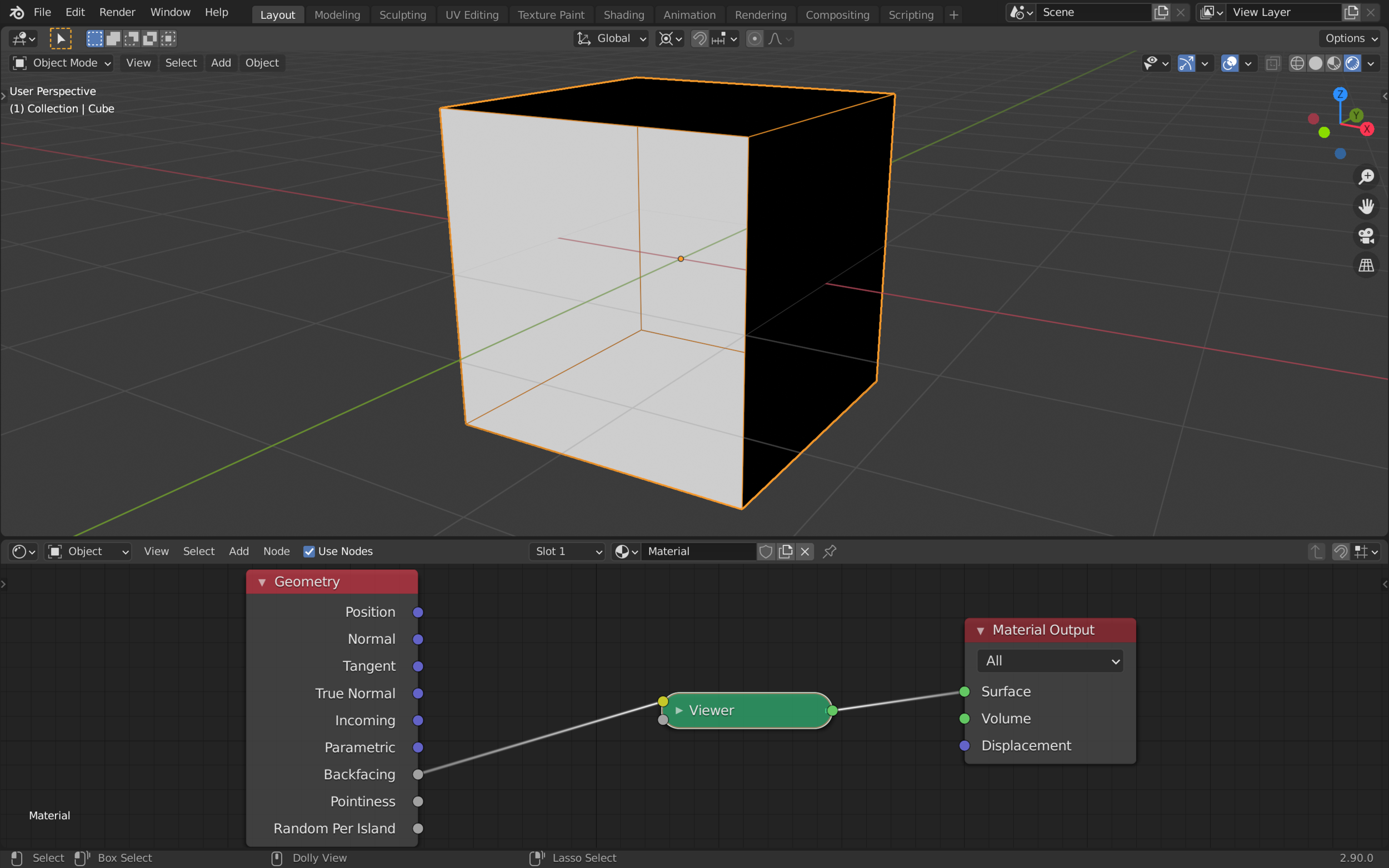 Material With Transparency On One Side Only Blender Daily Material With Transparency On One Side Only Blender Daily