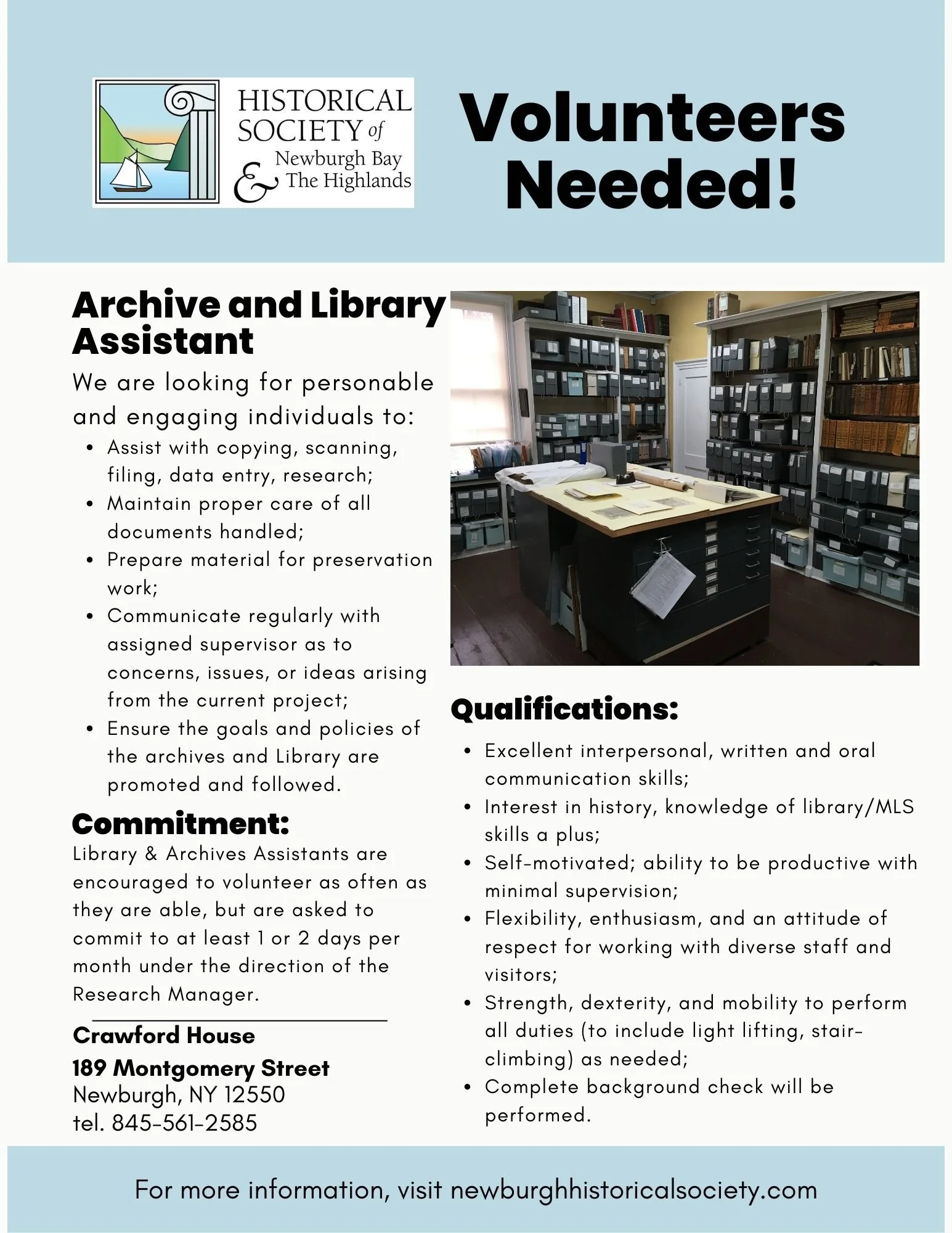 Volunteer — Historical Society of Newburgh